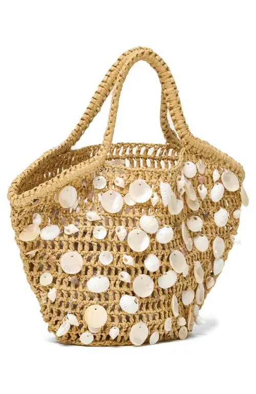 L*Space Alba Crochet Raffia Tote