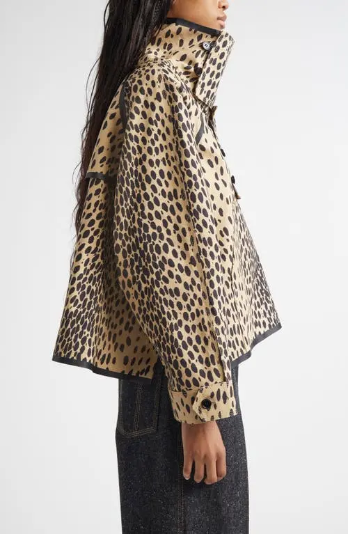 NACKIYE Fisherman Cotton Pullover Jacket - Leopard