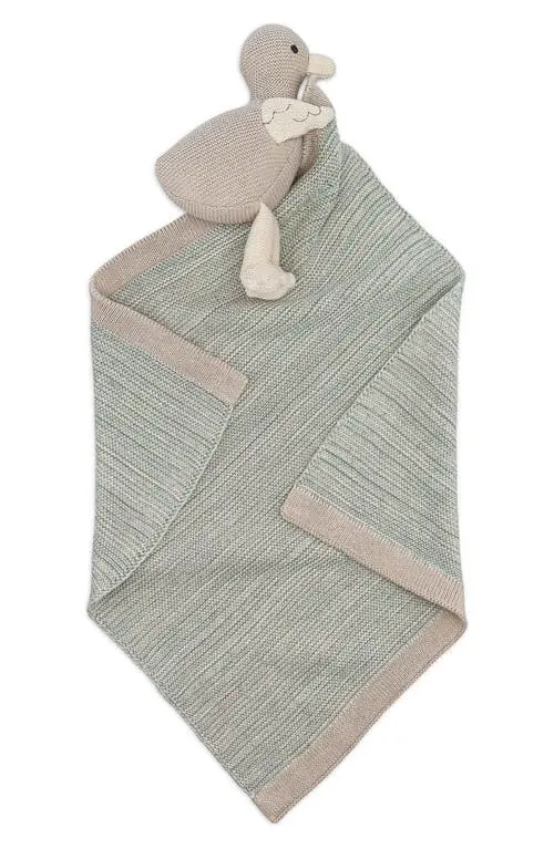 CRANE BABY Georgie Goose Cotton Lovey Baby Blanket - Green