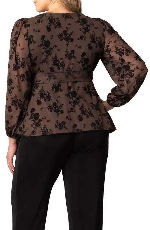 KIYONNA Alissa Print Wrap Top