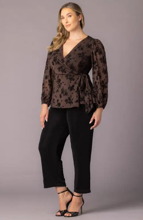 KIYONNA Alissa Print Wrap Top