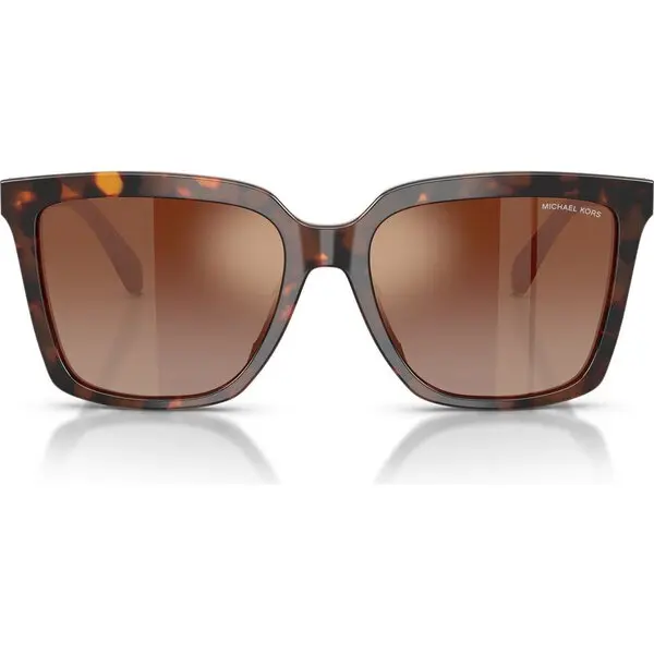 Michael Kors 53mm Gradient Square Sunglasses - Luggage Tortoise/brown Red