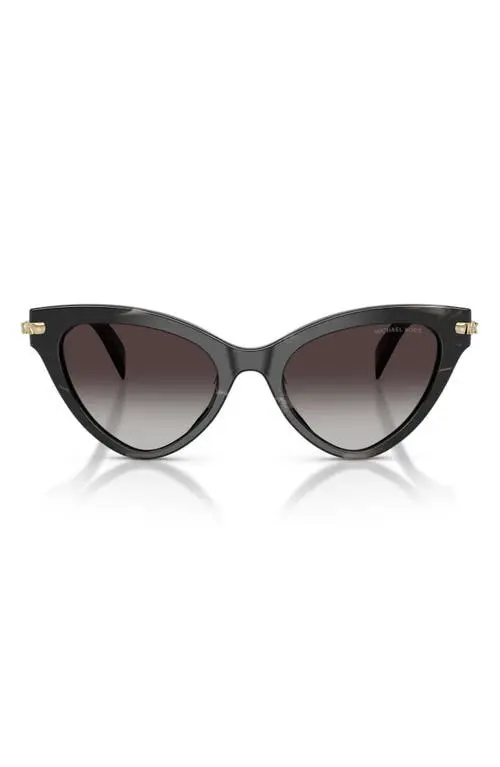 Michael Kors 52mm Gradient Cat-eye Sunglasses - Black Horn/light Grey
