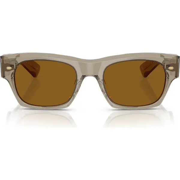 Oliver Spencer Kasdan Rectangular Sunglasses - Sencha/true Brown
