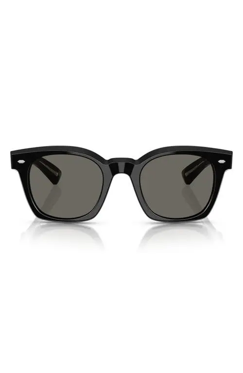 Oliver Spencer Mermeaux Rectangular Sunglasses - Black/carbon Grey