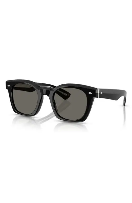 Oliver Spencer Mermeaux Rectangular Sunglasses - Black/carbon Grey