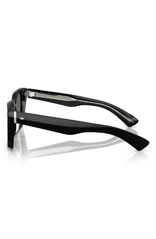 Oliver Spencer Mermeaux Rectangular Sunglasses - Black/carbon Grey