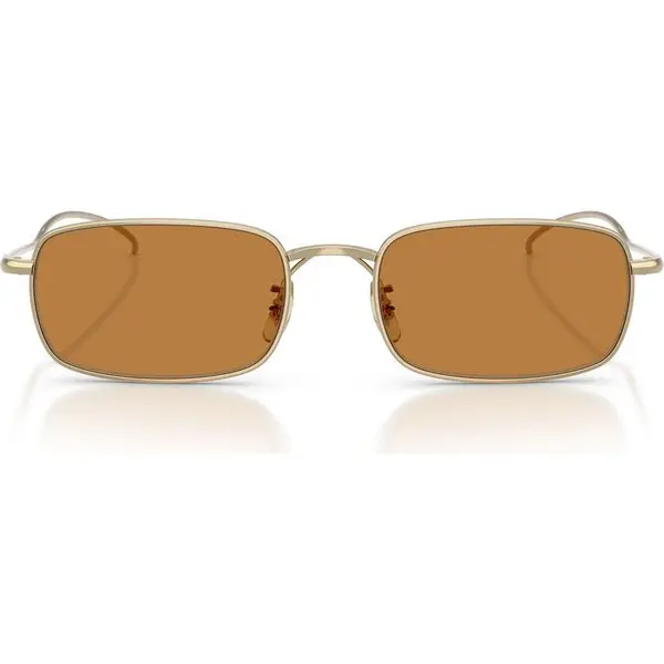Oliver Spencer Tk-14 53mm Rectangular Sunglasses - Gold/cognac