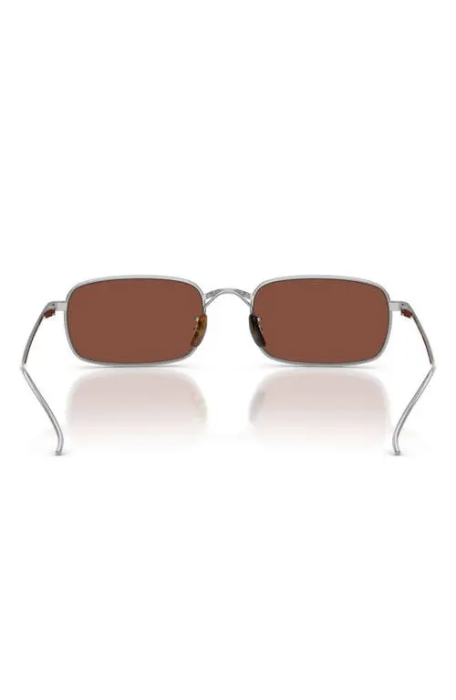 Oliver Spencer Tk-14 53mm Rectangular Sunglasses - Silver/burgundy