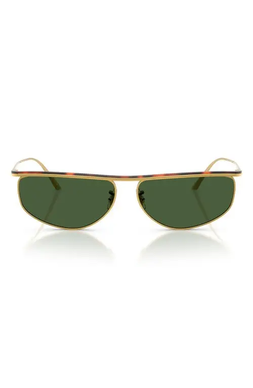 Oliver Spencer X Khaite Oval Sunglasses - Gold/mahogany/green