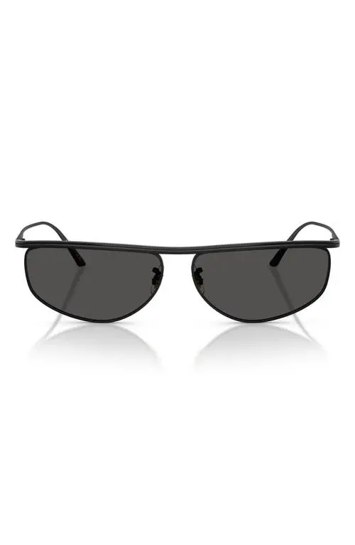 Oliver Spencer X Khaite Oval Sunglasses - Matte Black/black/grey