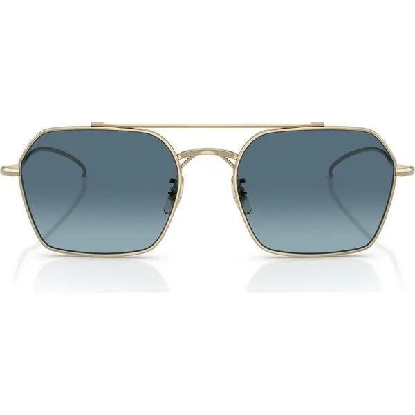 Oliver Spencer Tk-14 53mm Geometric Sunglasses - Gold/marine Gradient