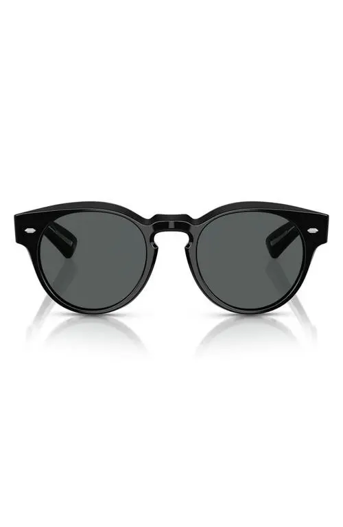 Oliver Spencer Hayton 49mm Polarized Sunglasses - Black/midnight Express Polar