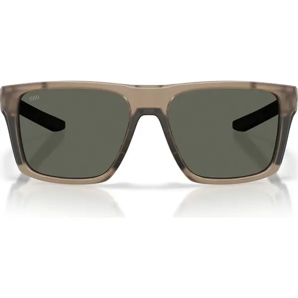 COSTA DEL MAR Lido Square Sunglasses - Matte Brown Smoke/gray 580g