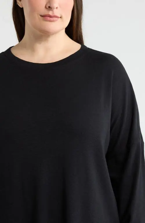 Zella Ease Up Rib Oversize T-shirt - Black