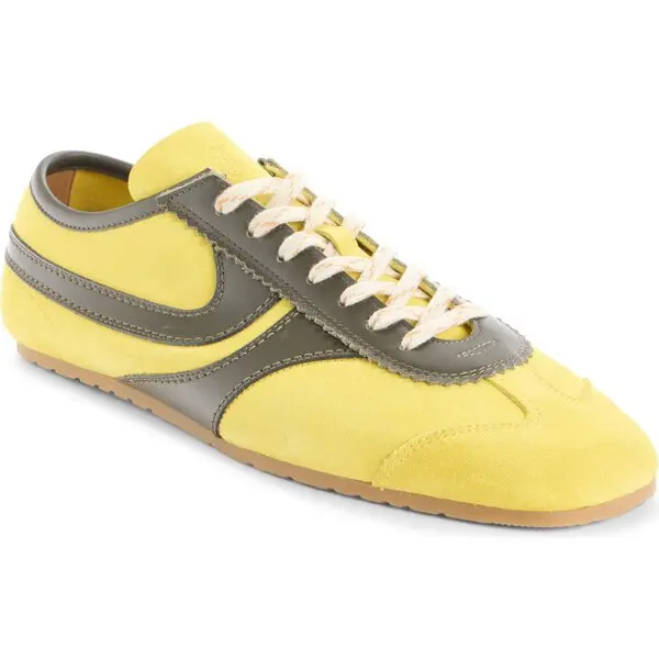 Dries Van Noten Suede Low Top Sneakers - Yellow 202