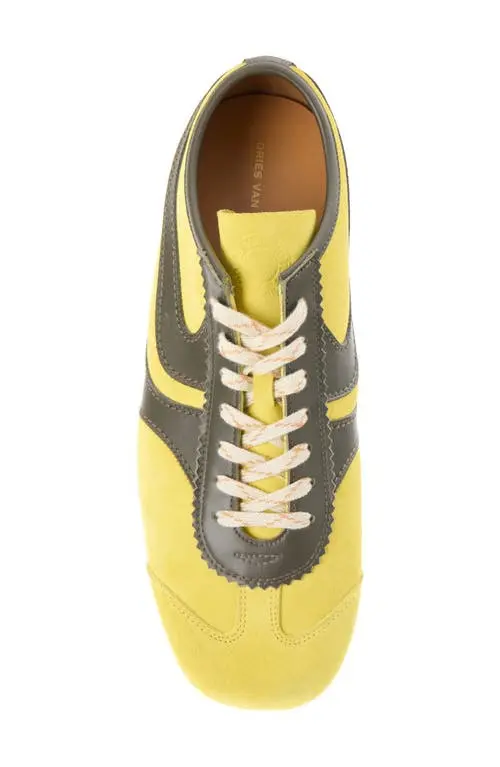 Dries Van Noten Suede Low Top Sneakers - Yellow 202
