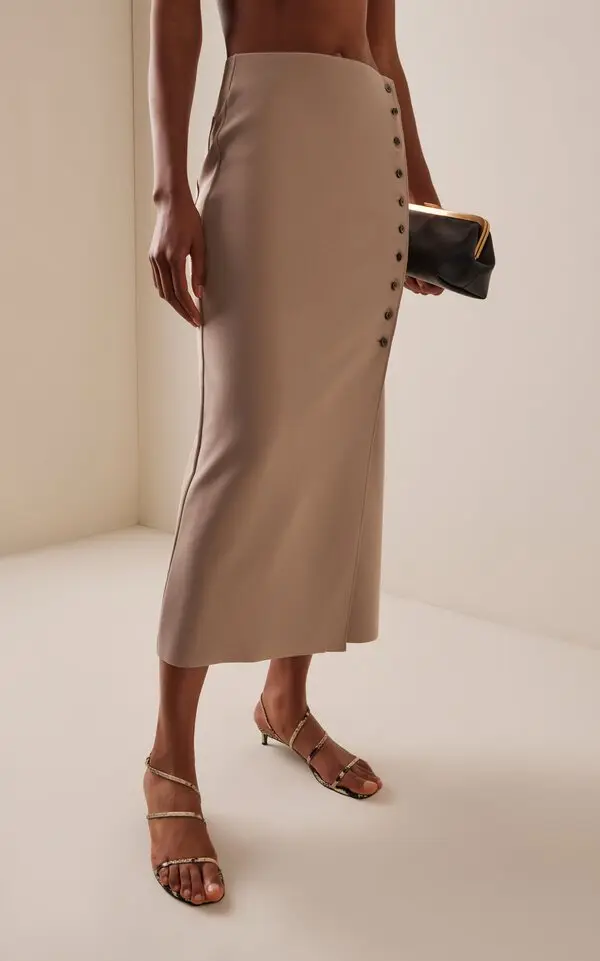 BIRROT Button Wrapped Skirt