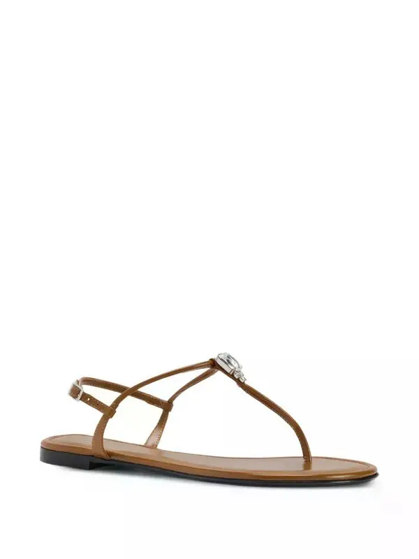 GIUSEPPE ZANOTTI Maeeve Rhinestone Flat Sandals