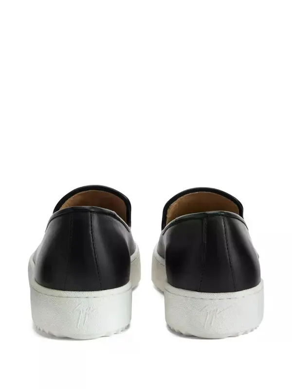 GIUSEPPE ZANOTTI Logo Plaque Slip-on Sneakers - Black
