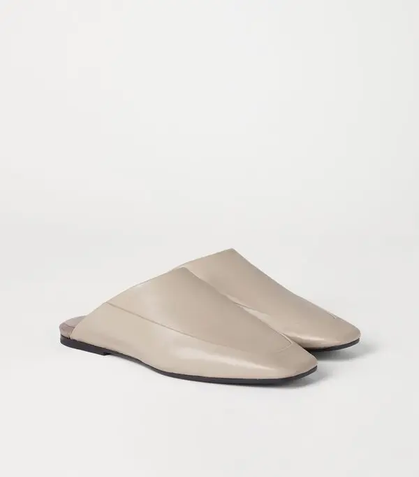 Brunello Cucinelli Leather Mules - Grey