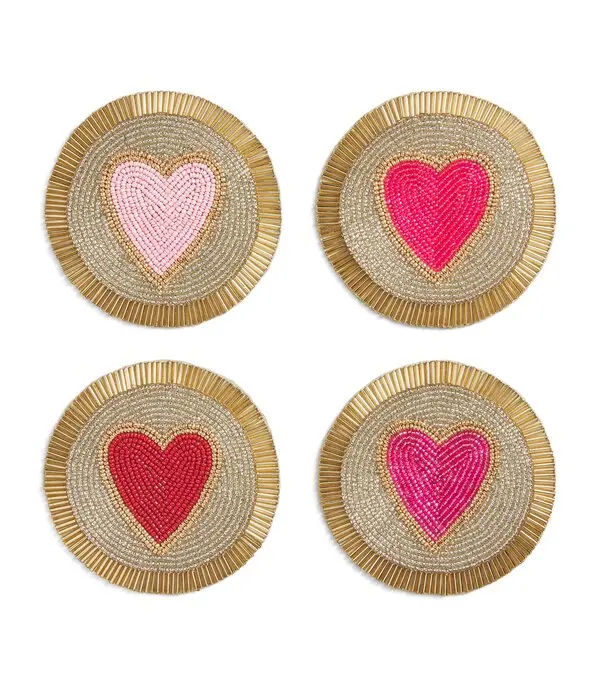 JOANNA BUCHANAN Beaded Heart Coasters