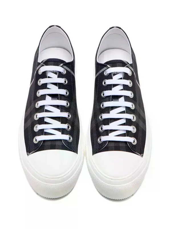 Burberry Check Lace-up Platform Sole Sneakers