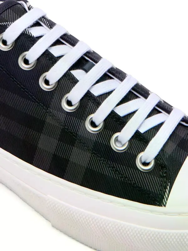 Burberry Check Lace-up Platform Sole Sneakers