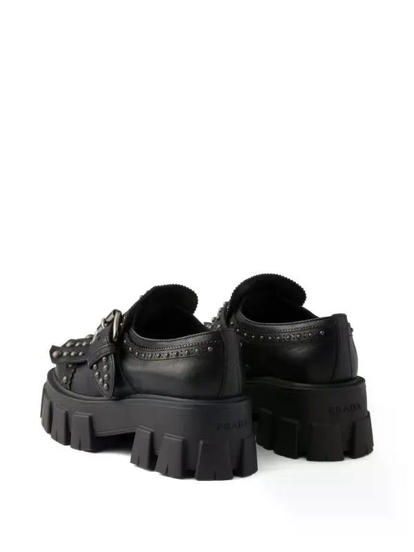 Prada 55mm Studded Leather Loafers