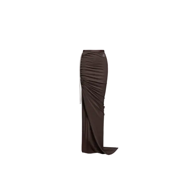 MONCLER + RICK OWENS Adjustable Cotton Skirt - Brown