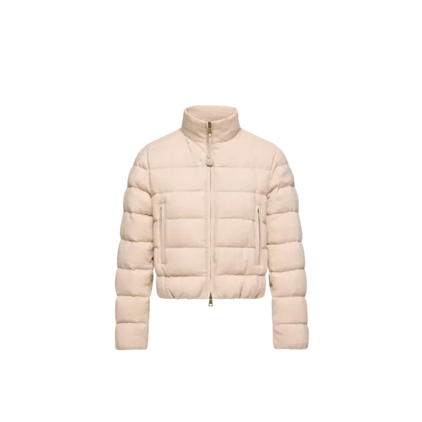 Moncler Agastache Cashmere & Linen Short Down Jacket