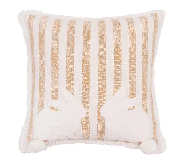 VALERIE PARR HILL Striped Easter Bunnies Hrow Pillow Valerie - One-color