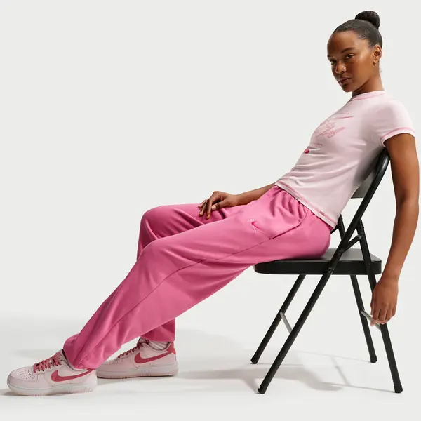Nike Sportswear Club Fleece Mid-rise Oversized Sweatpants - Pink
