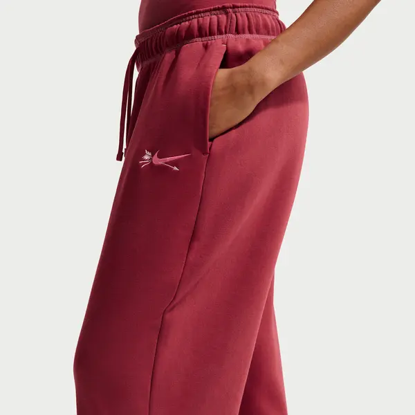 Nike Sportswear Club Fleece Mid-rise Oversized Sweatpants - Red