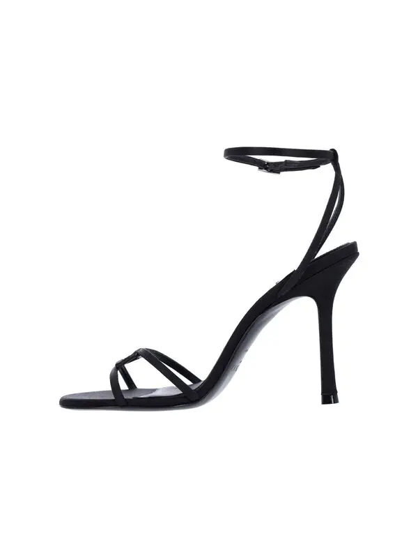 JIMMY CHOO Leo 100 Sandals - Black