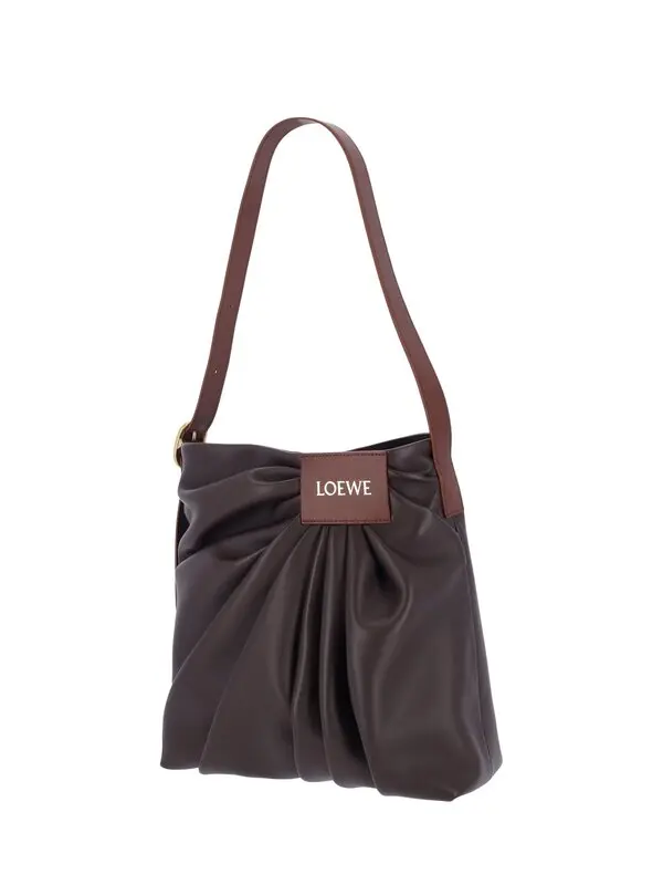 Loewe Draped Tote Bag - Brown
