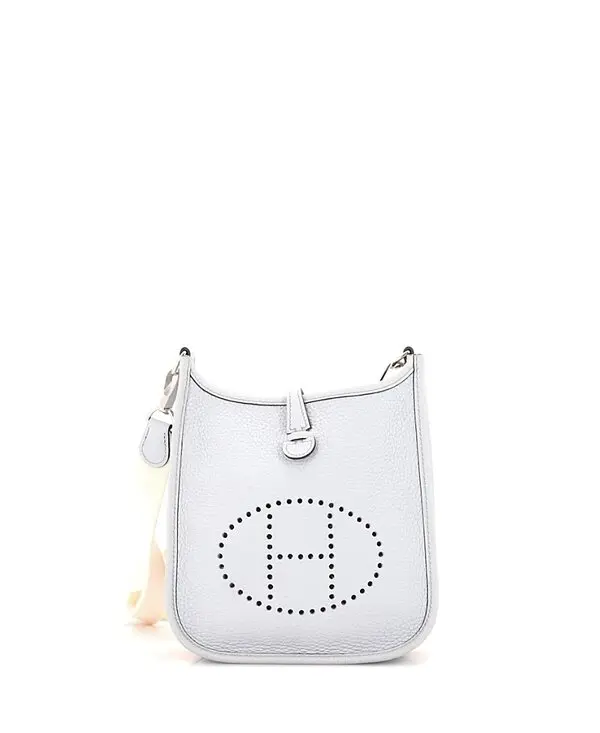 HERMES Tpm Evelyne Gen Iii Clemence Bag - White