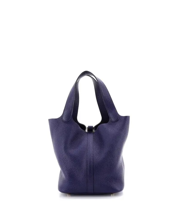 Hermès Mm Picotin Lock Bag Clemence - Blue