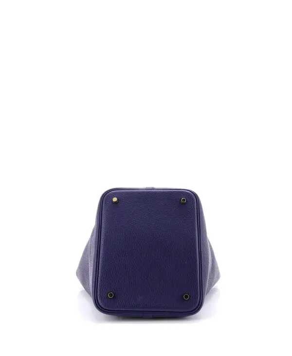 Hermès Mm Picotin Lock Bag Clemence - Blue