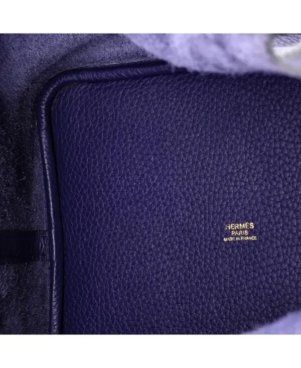 Hermès Mm Picotin Lock Bag Clemence - Blue