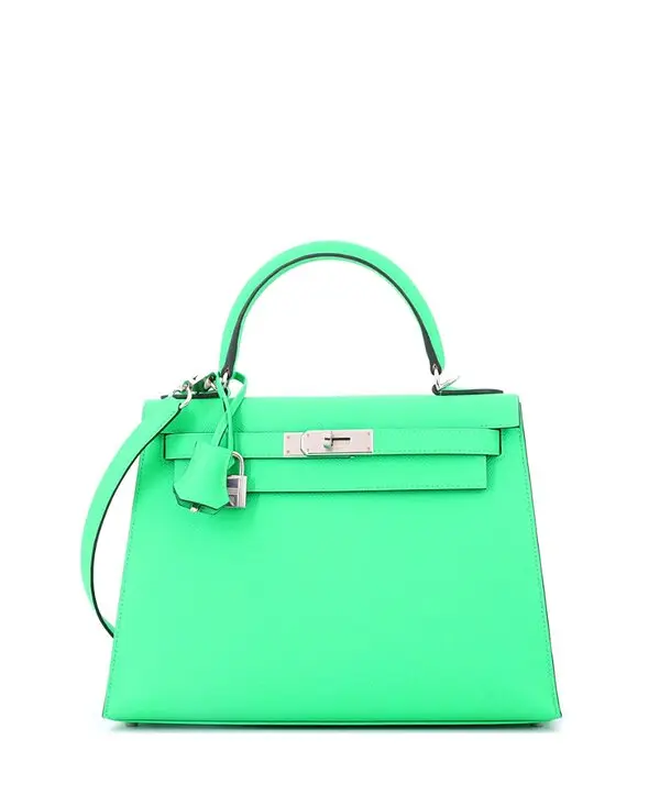 Hermès Kelly 28 Handbag - Vert Comics