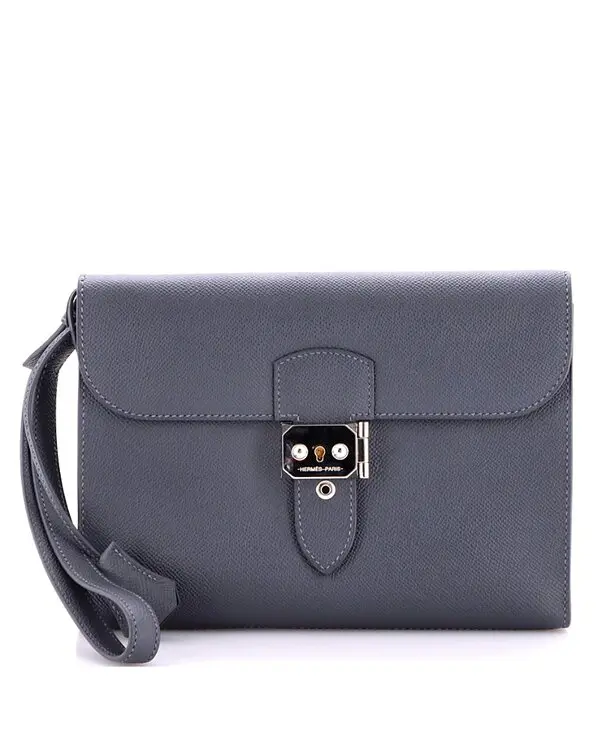 Hermès 24 Sac A Depeches Wristlet Pouch Epsom - Gray