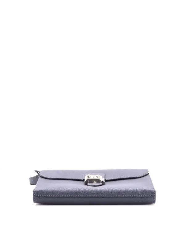 Hermès 24 Sac A Depeches Wristlet Pouch Epsom - Gray