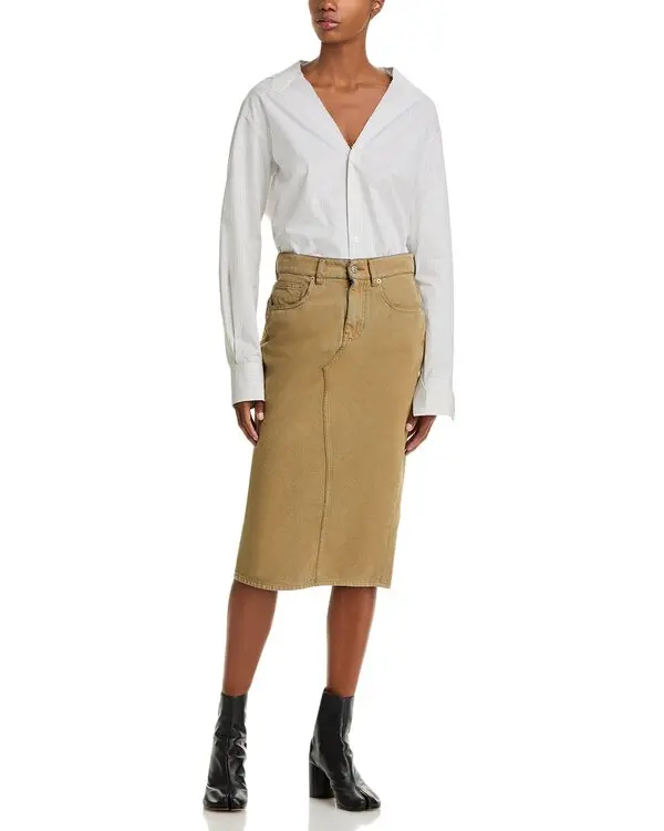 MAISON MARGIELA Coated Midi Skirt
