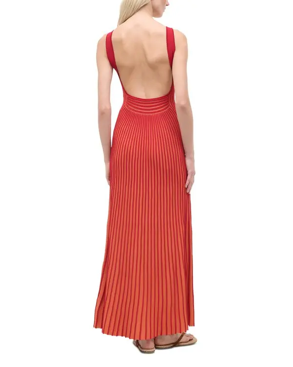staud claretta rib knit maxi dress STAUD Claretta Rib-Knit Maxi Dress