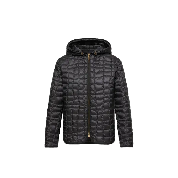 Moncler Eglantier Geometric-quilted Hooded Down Jacket - Black