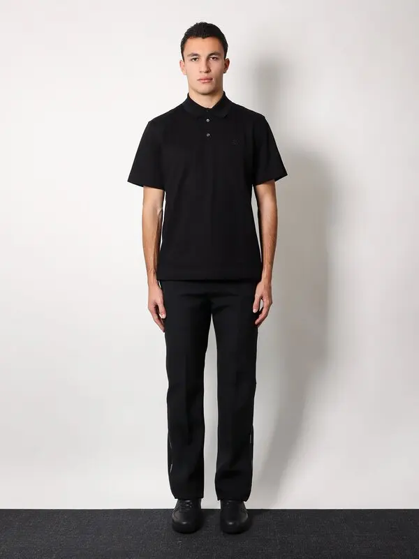 Givenchy Piqué Cotton Polo Shirt With 4g Embroidery - Black