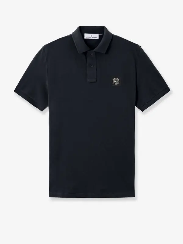Stone Island Stretch Organic Cotton Polo Shirt - Blue