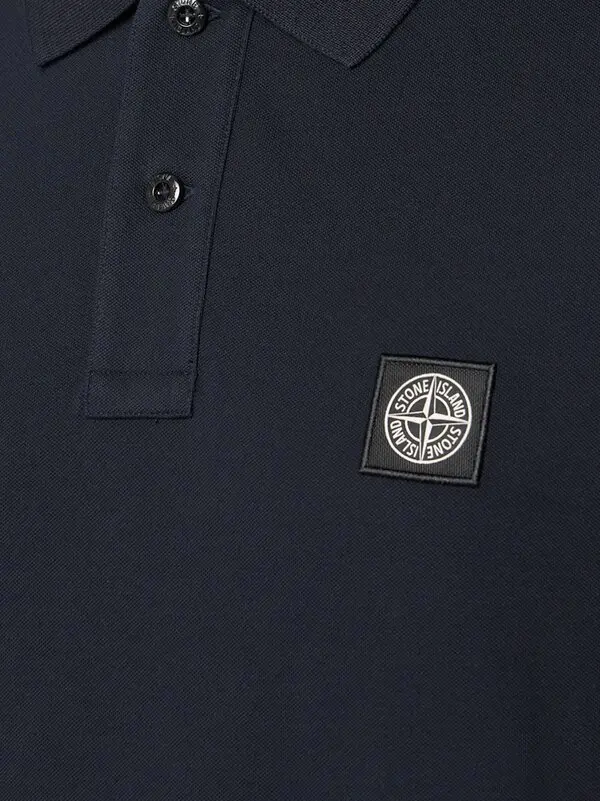 Stone Island Stretch Organic Cotton Polo Shirt - Blue