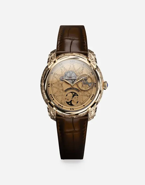 Dolce & Gabbana Leonardo Automatic Strap Watch - Brown